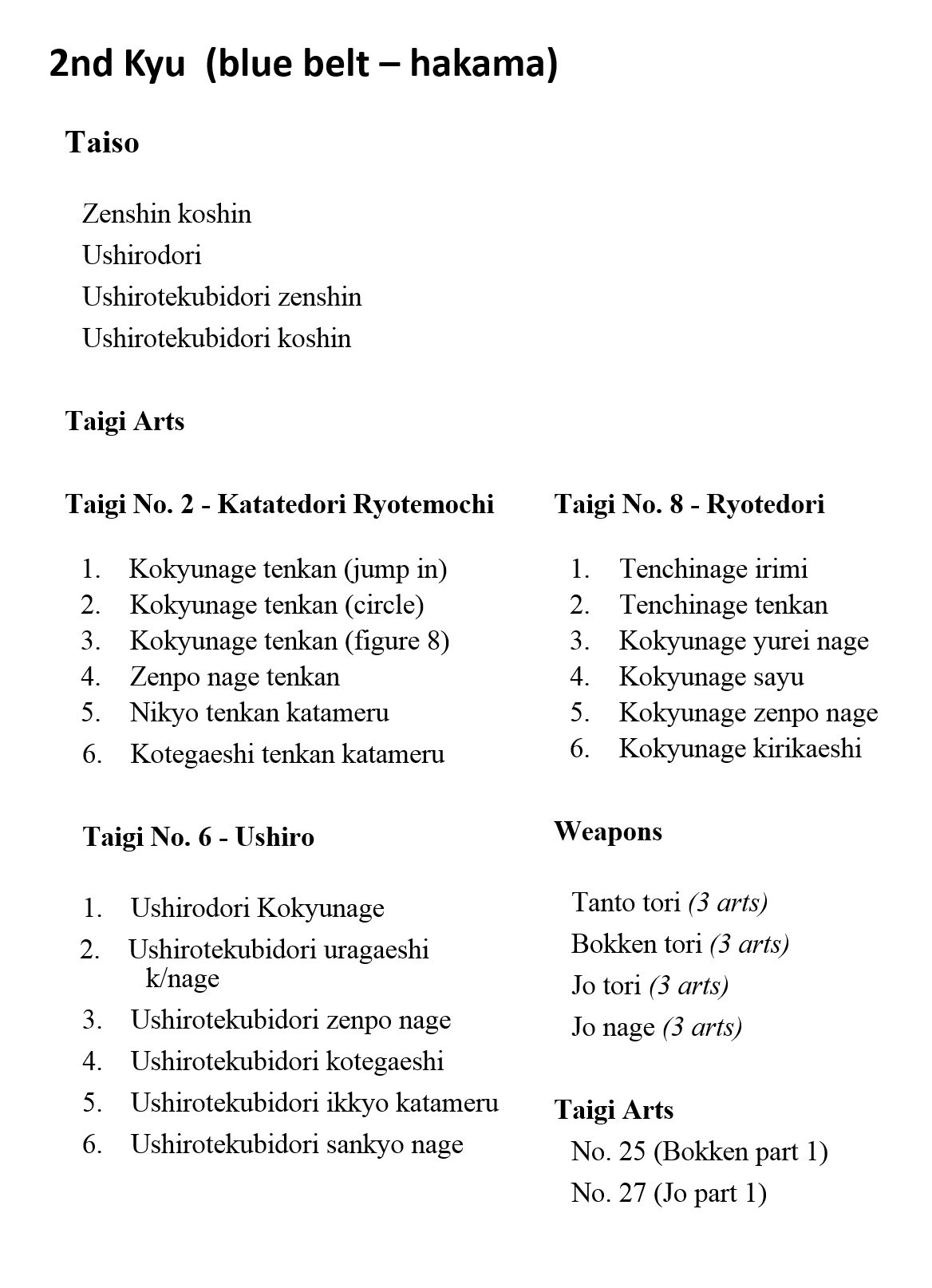 Aikido Goshinkai Syllabus – Aikido Community Aikido Goshinkai Syllabus – Aikido Community