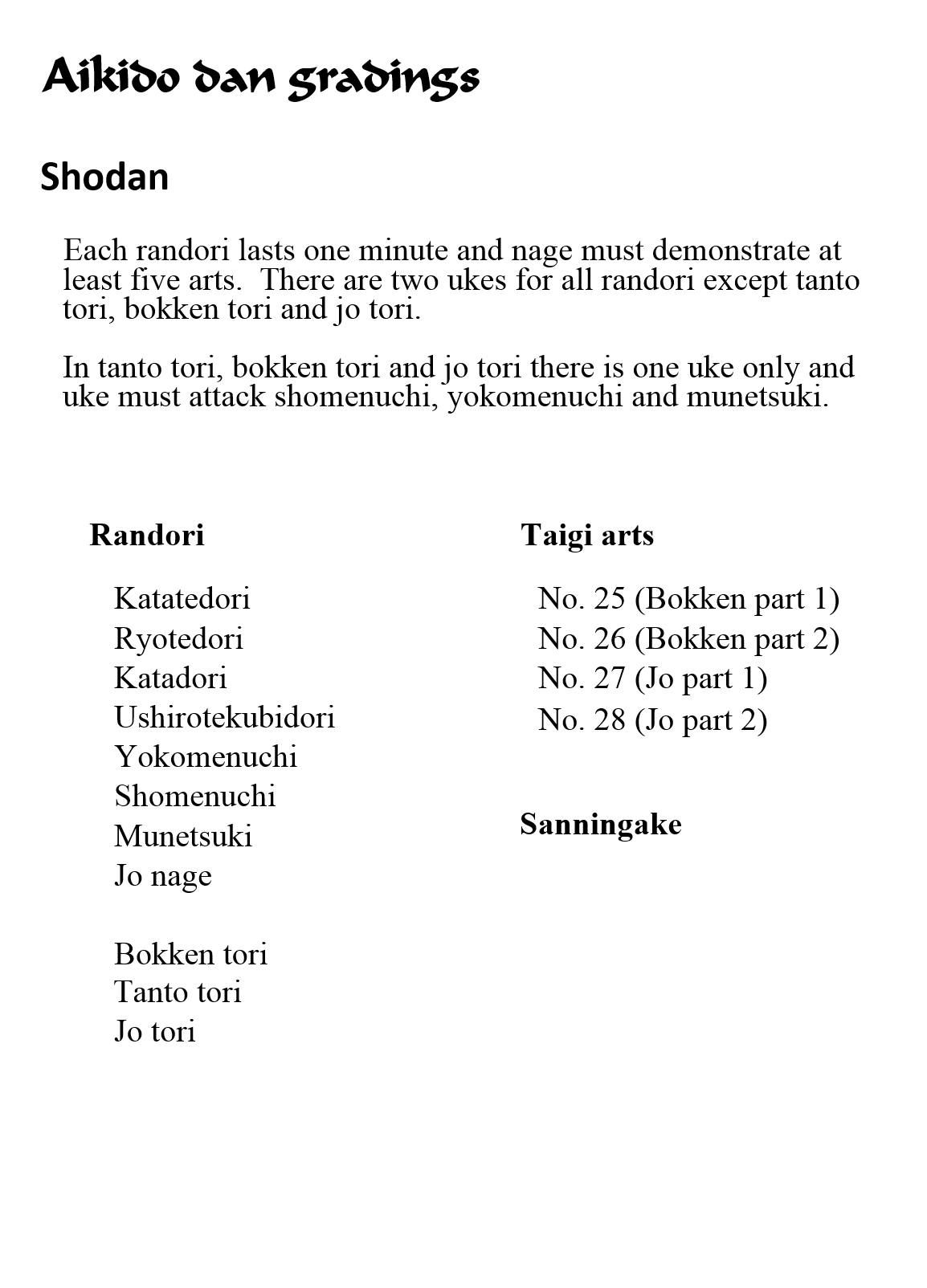 Aikido Goshinkai Syllabus – Aikido Community Aikido Goshinkai Syllabus – Aikido Community